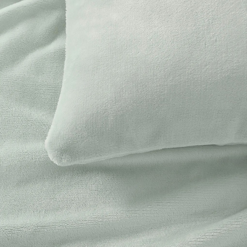 Goldea mikroplyšový povlak na polštář deluxe - šalvějový 40 x 40 cm