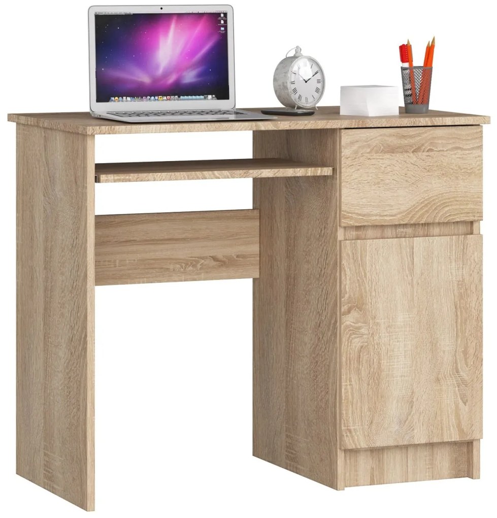 Ak furniture Psací stůl 90 cm Piksel dub sonoma pravý