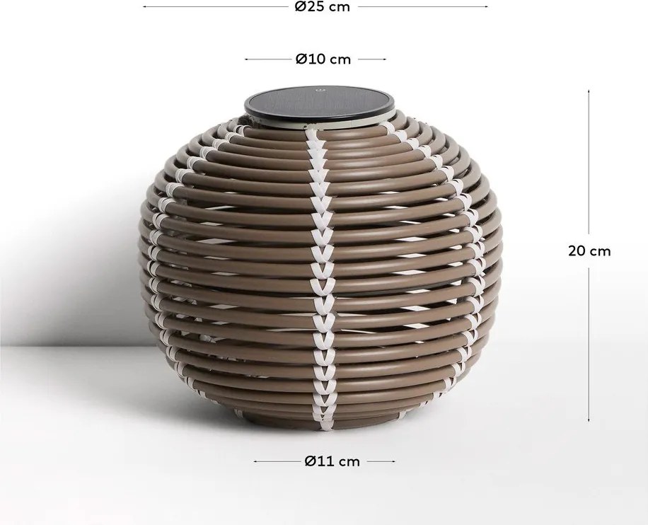 LED stolní /přenosné solární/na USB venkovní svítidlo ø 25 cm Garoina – Kave Home