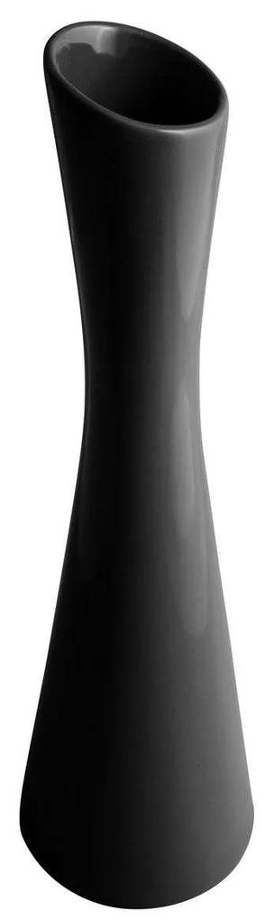Keramická váza X černá 25 cm - By-inspire