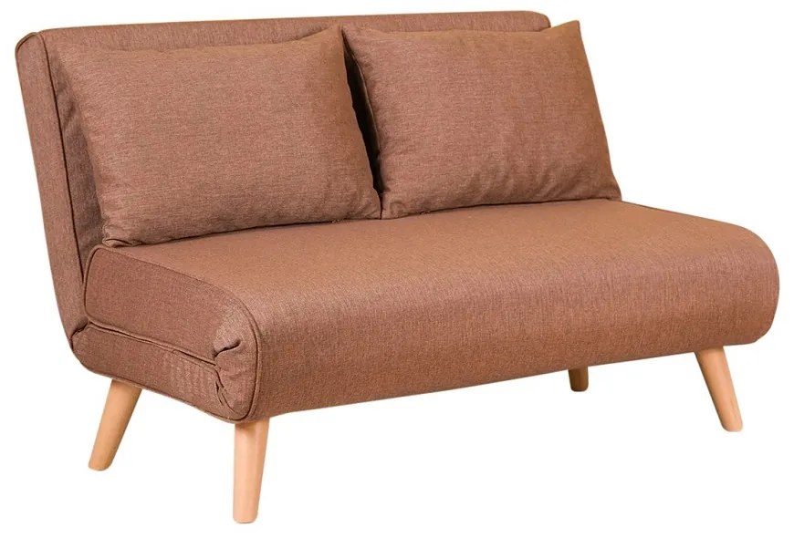 Designová rozkládací pohovka Felicitas 120 cm hnědá