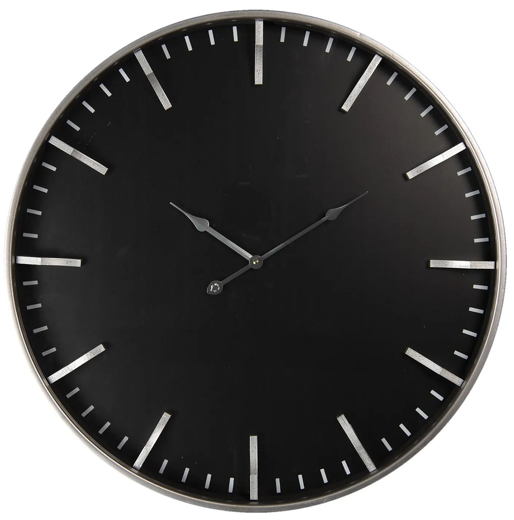 Černé minimalistické nástěnné hodiny Cadice – Ø 60*6 cm / 1*AA