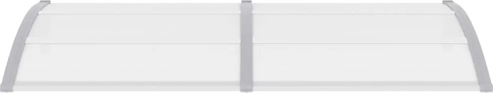 Vchodová stříška šedá a průhledná 200 x 75 cm polykarbonát 144820