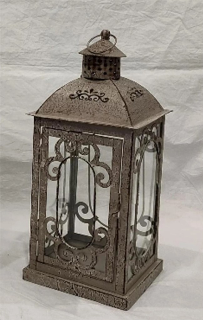 Kovová lucerna Morex K4576/A, 16 × 16 × 36,5 cm