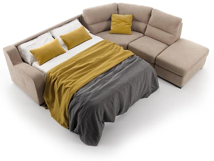 Pregio Italia sofa&relax Velké rozkládací sedačky SHERATON Provedení: 3 místná rozkládací+roh+1+ukonč. s úlož.boxem, Vzorník látek: tekno fibra 08 mud