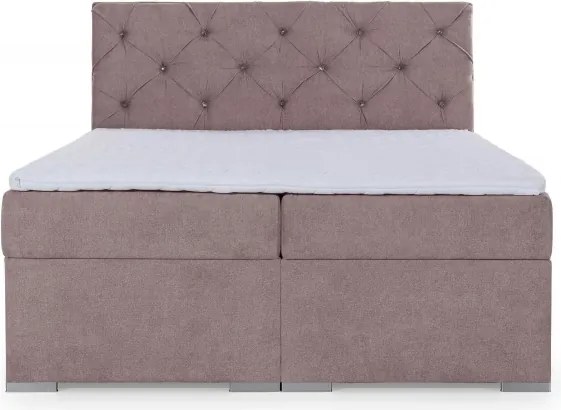 Boxspingová postel Marvin, růžová 160x200cm (kronos 29/BLN 04)