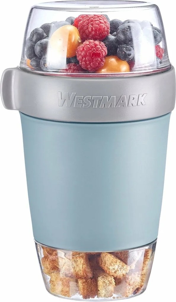 Westmark Třídílná dóza na jídlo, 1150 ml, modrá, L