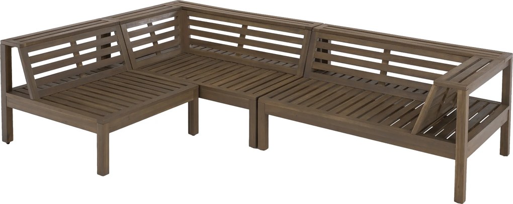 Zahradní set, akáciové dřevo, hnědá/tmavě šedá, PARAG