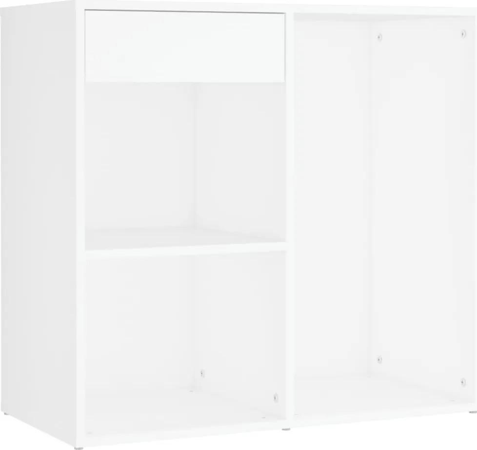vidaXL LED toaletní stolek se 2 skříňkami bílý kompozitní dřevo [3082026]