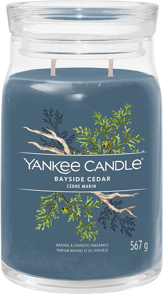 Yankee Candle vonná svíčka Signature ve skle velká Bayside Cedar 567g