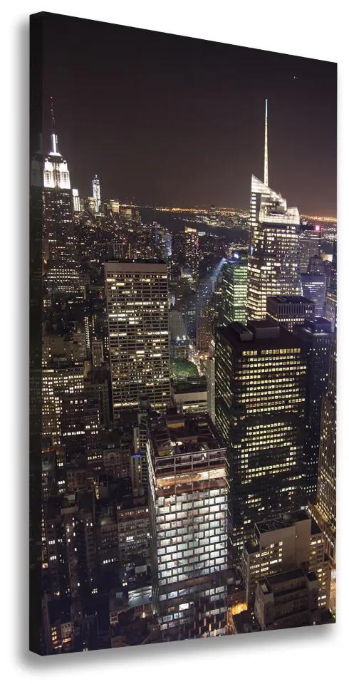Wallmuralia Vertikální Foto obraz na plátně Nový York noc 50x100