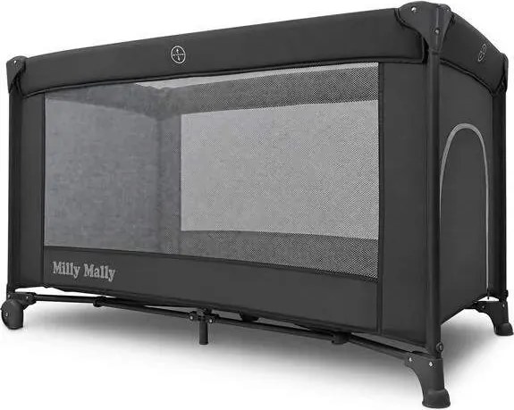 Dětská cestovní postýlka Milly Mally Mirage v přenosné tašce dark grey
