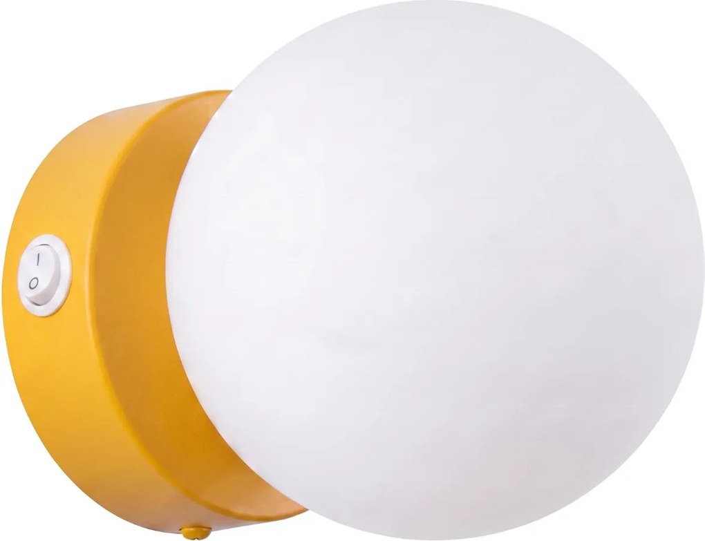 Sollux Lighting Nástěnné svítidlo YOLI 1 žluté s vypínačem