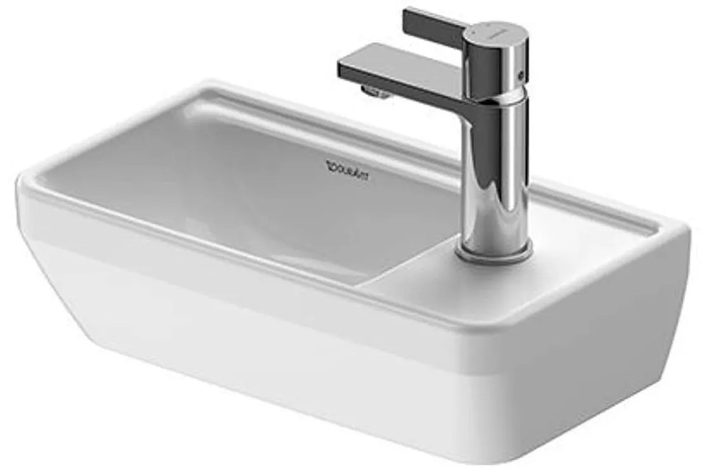 Duravit D-Neo - Umývátko 40x22 cm, 1 otvor pro baterii vpravo, bílá 0739400041
