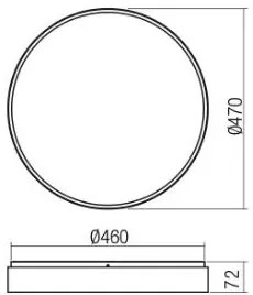 Redo group Redo Yomo, zlaté stropní svítidlo LED 53,6W 3000K, tříkrokové stmívání, průměr 47cm