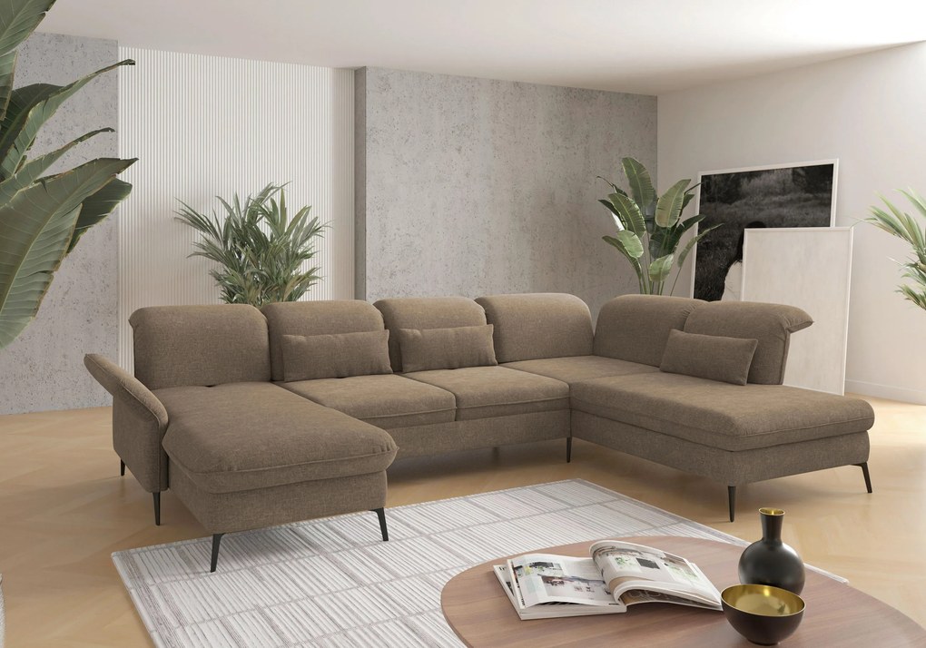 XXXLutz SEDACÍ SOUPRAVA, textil, světle hnědá Sit & More - Sedací soupravy - 00014401183F