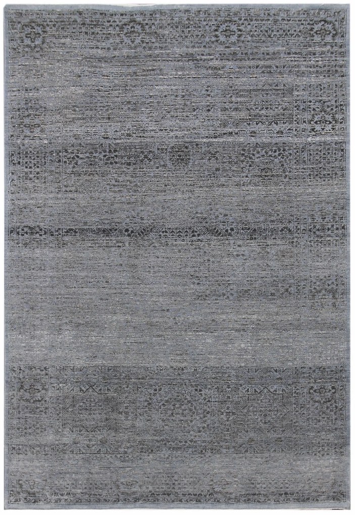 Diamond Carpets koberce Ručně vázaný kusový koberec Diamond DC-MAMLOOK jeans blue/black - 365x457 cm