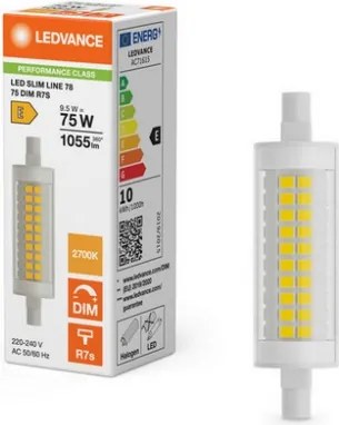 LED žárovka R7s 78mm LEDVANCE SLIM LINE 9,5W (75W) teplá bílá (2700K) stmívatelná