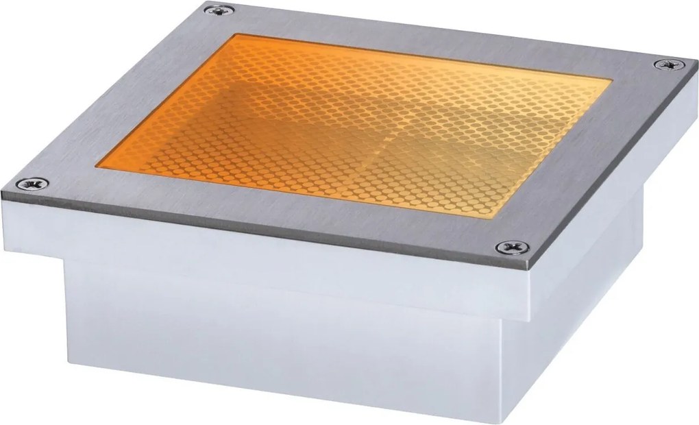P 94595 LED zemní svítidlo Smart Home Zigbee Brick neláká hmyz IP67 hranaté 100x100mm CCT 1W 230V ocel ocel - PAULMANN