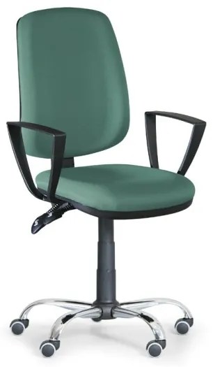 Antares Kancelářská židle ATHEUS s područkami, kovový kříž, zelená