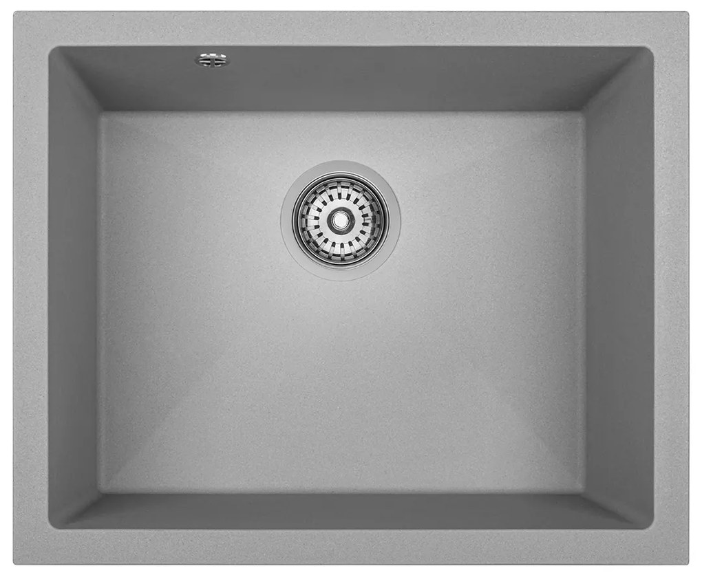 Laveo Ibiza, 1-komorový granitový dřez 560x460x220 mm, šedá, LAV-SBI_510U