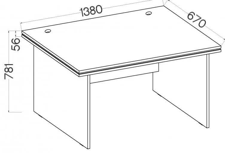 Falco Psací stůl Matylda 180 dub artisan