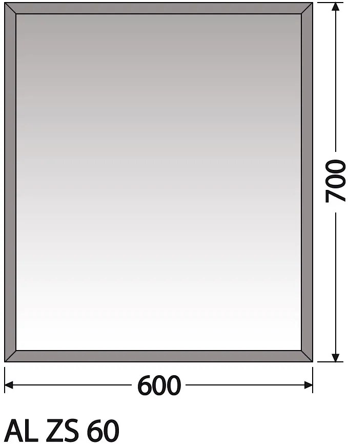INTEDOOR zrcadlo bez osvětlení AL ZS 60