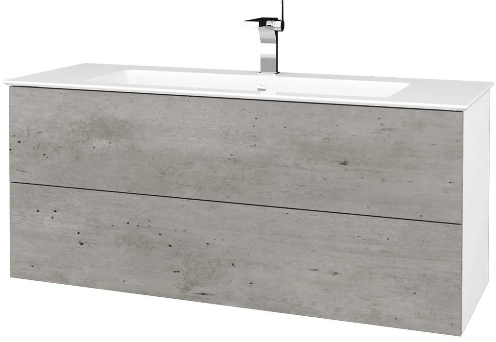 Dřevojas Koupelnová skříň VARIANTE SZZ2 120 (umyvadlo Pura) Varianta: N01 Bílá lesk / M01 Bílá mat