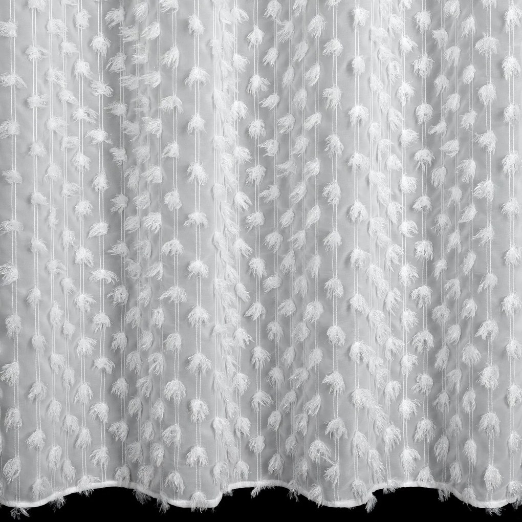 ZÁVĚS NA KROUŽCÍCH AURELIA 135X250 CM BÍLÁ