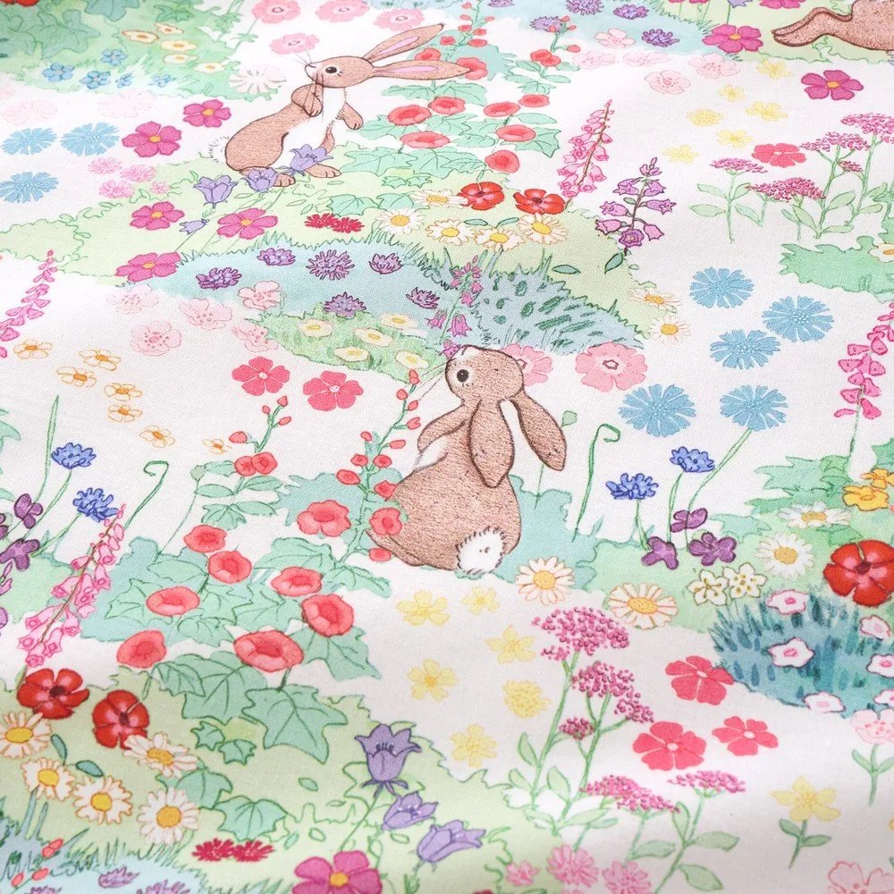 Bavlněné dětské povlečení na jednolůžko 135x200 cm Meadow Bunnies – Belle & Boo