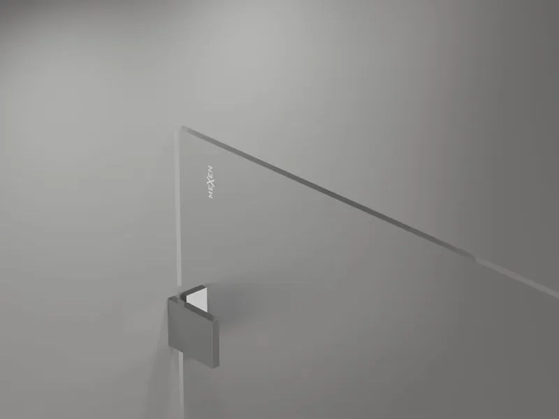 Mexen Lunar sprchová zástěna Walk-in levá 130 x 200 cm, transparentní 8 mm, chrom - 830-130-000-01-00-L