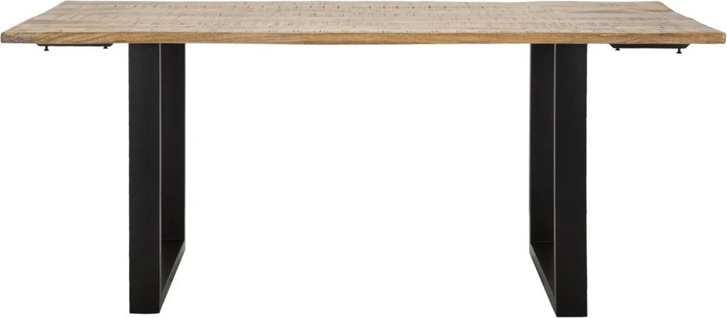 Jídelní rozkládací stůl Edge 180/280 cm z masivu hnědý/černý