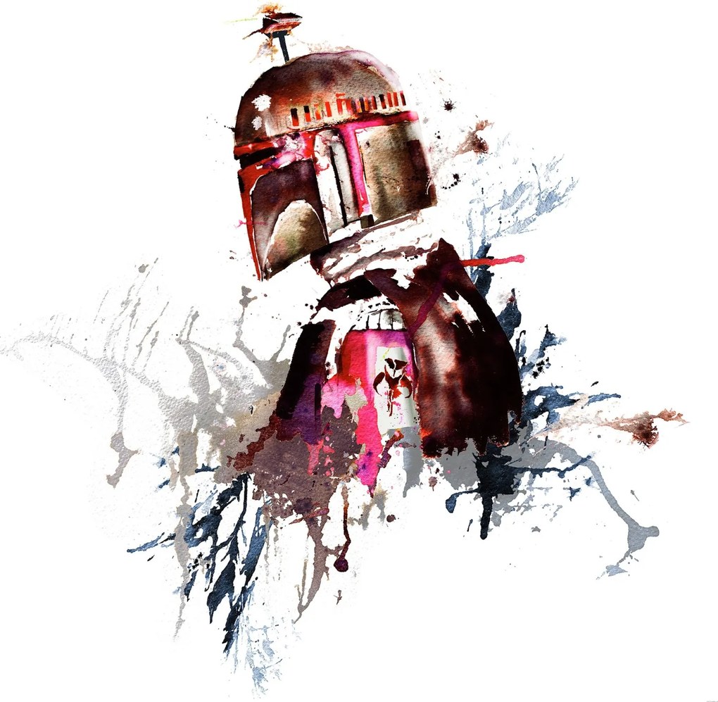 Komar Vliesová fototapeta Star Wars Watercolor Boba Fett 250 x 280 cm