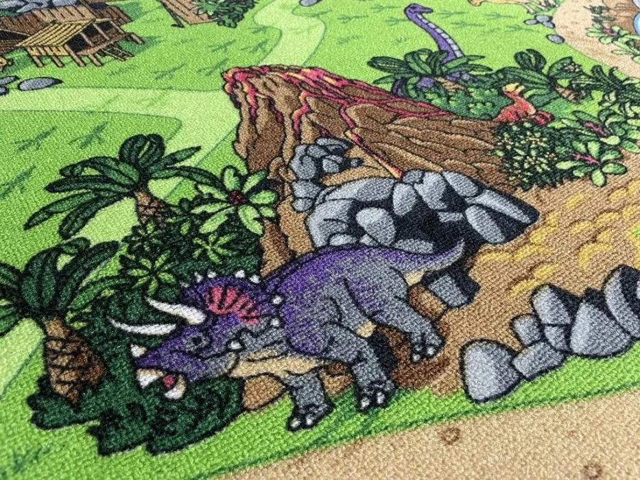 Vopi Dětský koberec Dino Kulatý 100 cm průměr