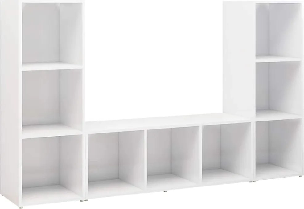 TV skříňky 3 ks bílé 107 x 35 x 37 cm dřevotříska 3079961