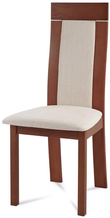 Jídelní dřevěná židle NOCCIOLA – třešeň, krémový potah