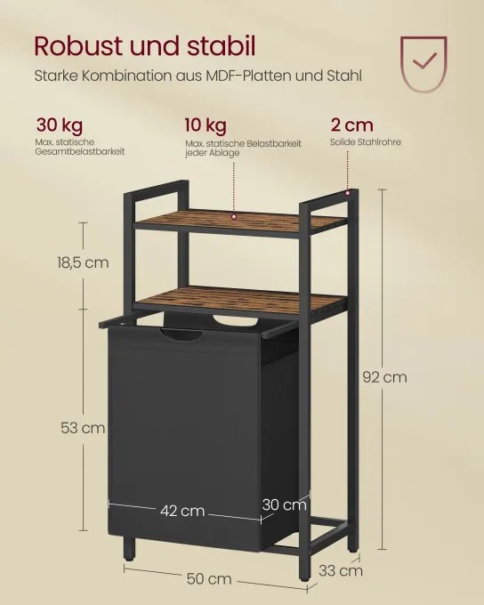 Prádelní koš se 2 policemi BLH212B01