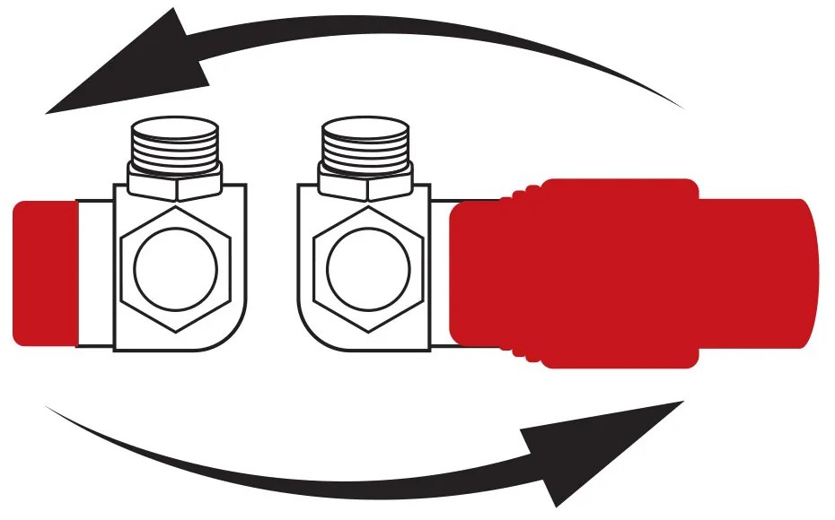 Novaservis sada na otopná tělesa rohová chrom ZTO30CR