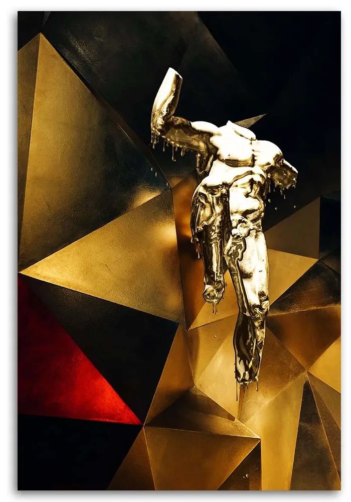 Gario Obraz na plátně Postava pokrytá zlatem - Gab Fernando Rozměry: 40 x 60 cm