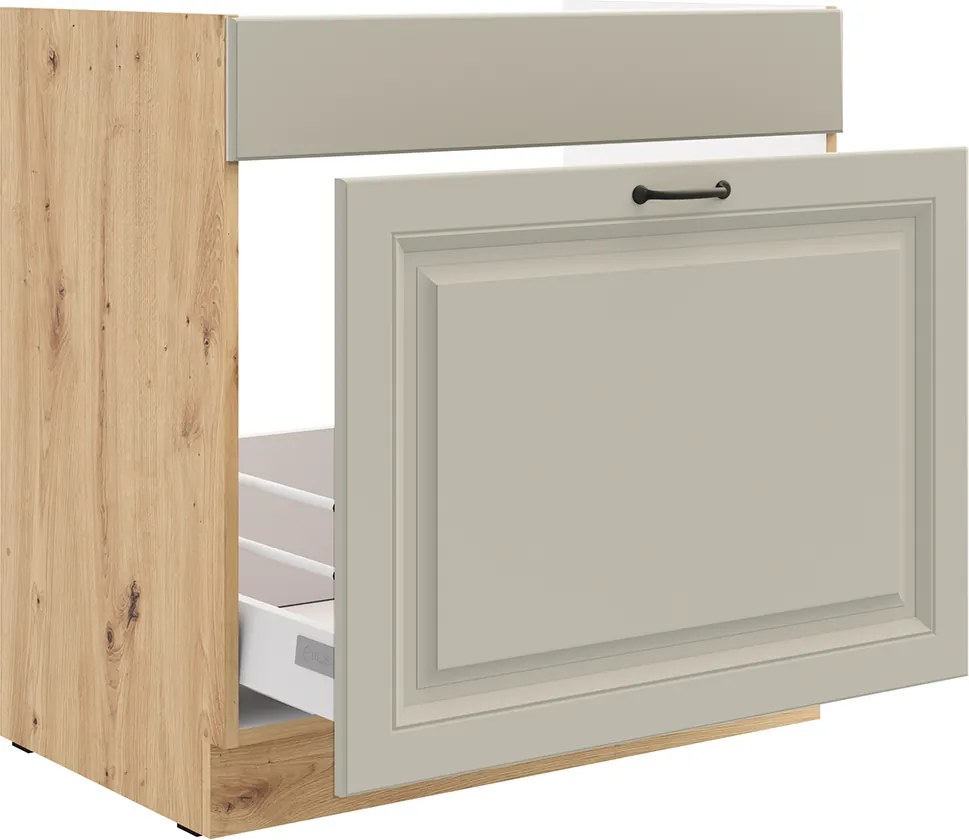 STILO ac | dolní skříňka 80 ZL 1S dřezová | 80 cm | PREMIUM BOX | artisan/světle šedá