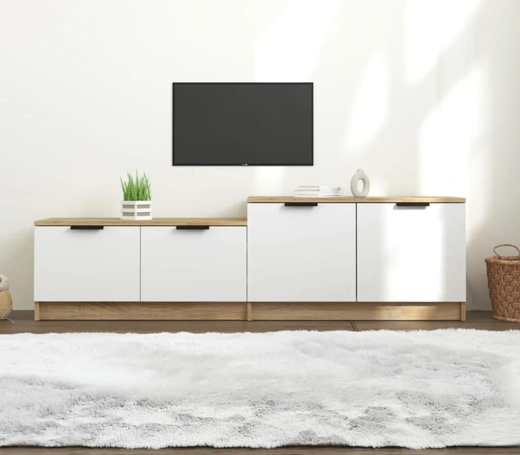 vidaXL TV skříňka 158,5x36x45 cm kompozitní dřevo [811490] Barva: bílá s vysokým leskem