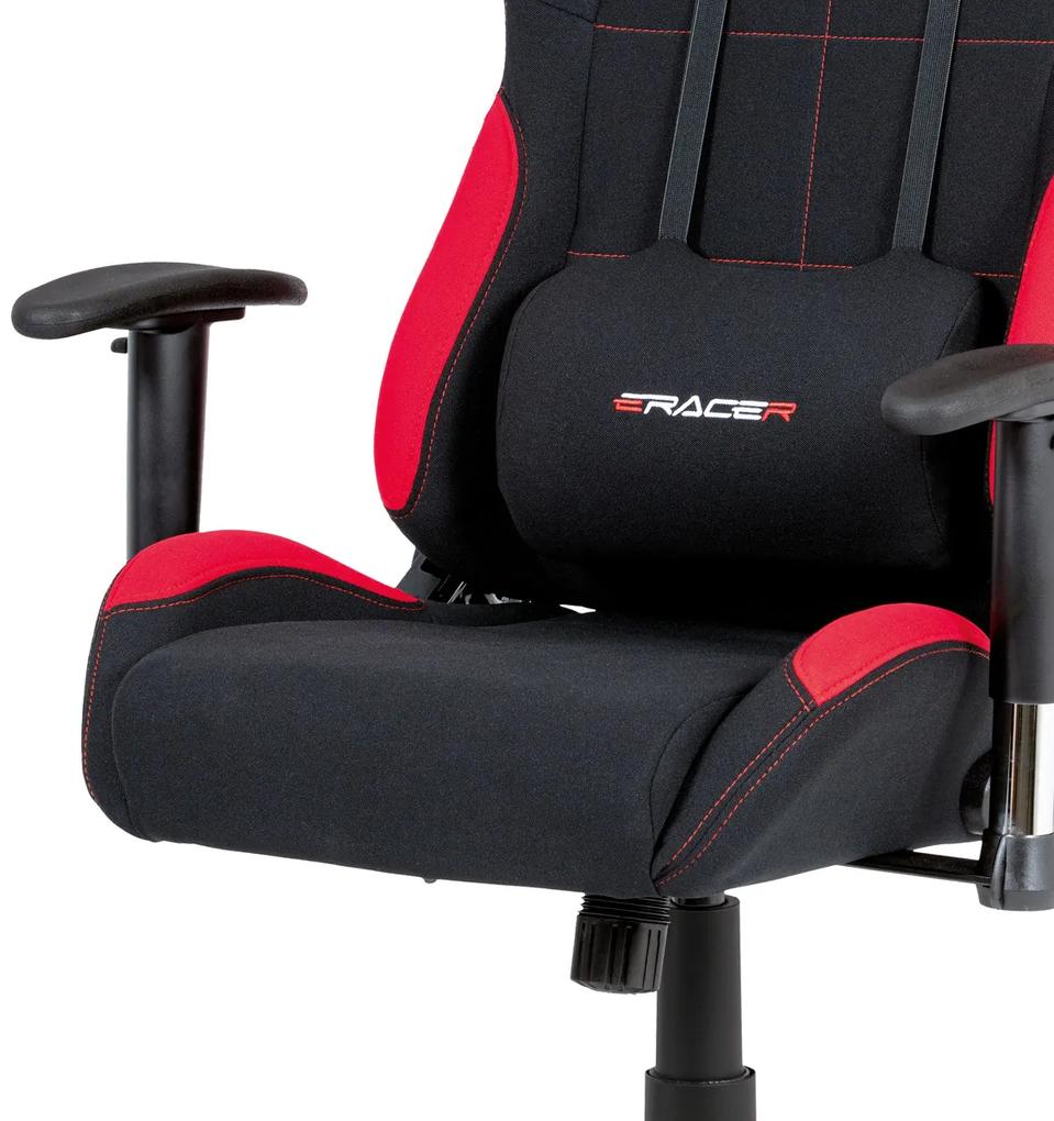 Kancelářská židle KA-F02 RED látka černá/červená
