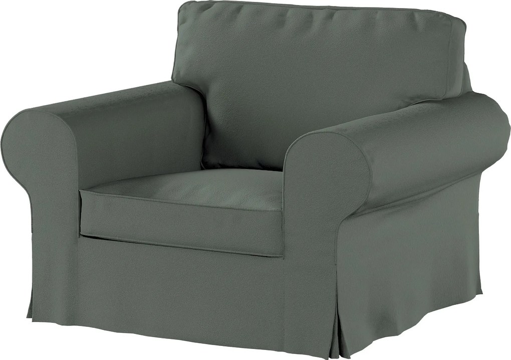 Potah na křeslo IKEA Ektorp barva zelená látka pletený vzor