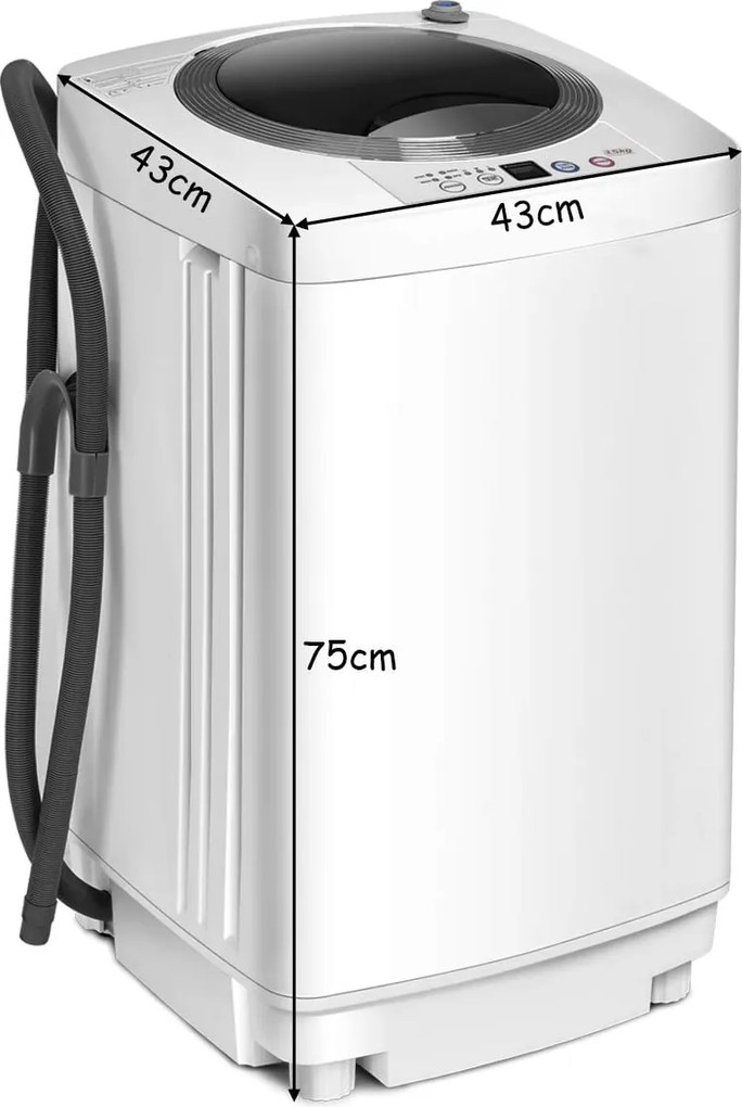 Costway Set mini pračky a sušičky prádla, bílý