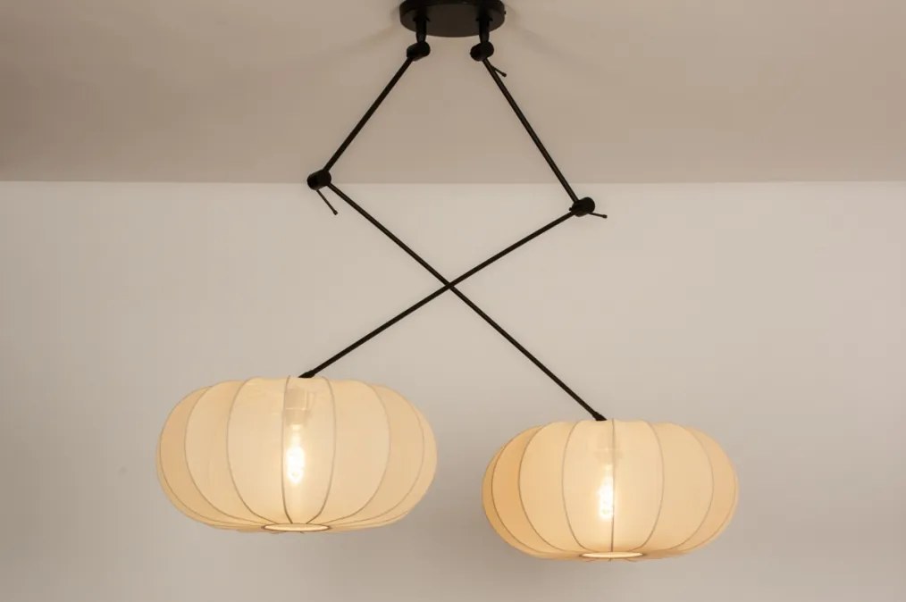 Závěsné svítidlo s ramenem Snap Yapan Style 50 Taupe and Black