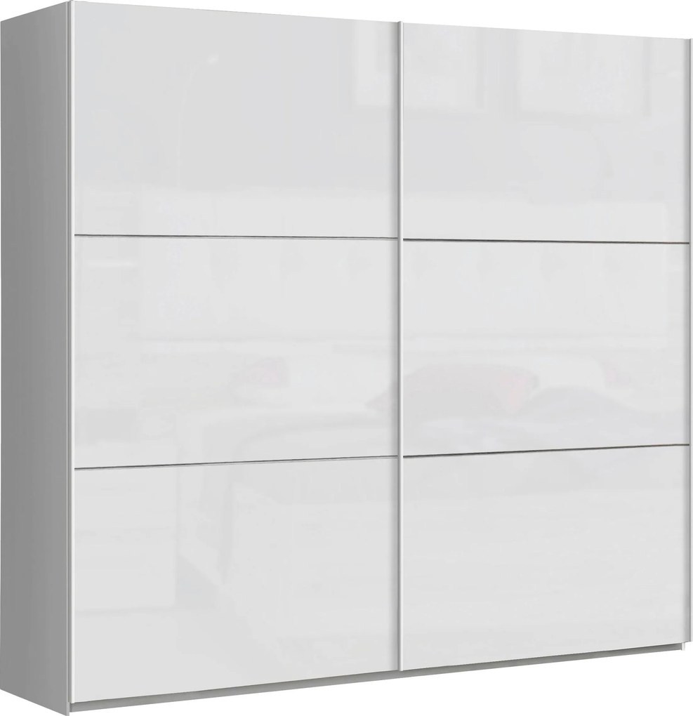 XXXLutz SKŘÍŇ S POSUVNÝMI DVEŘMI, bílá, vysoce lesklá bílá, 220/209,7/61,2 cm home24 - Šatní skříně - 000687018603