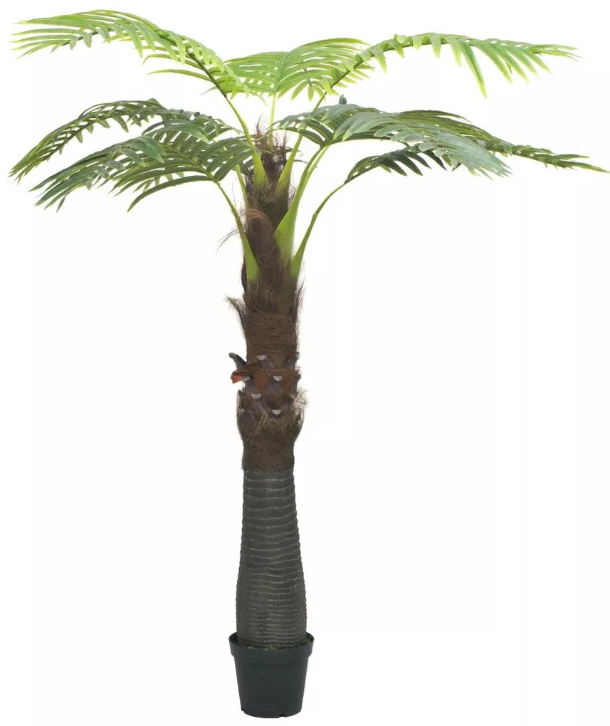 245949 vidaXL Umělá palma s květináčem 253 cm zelená