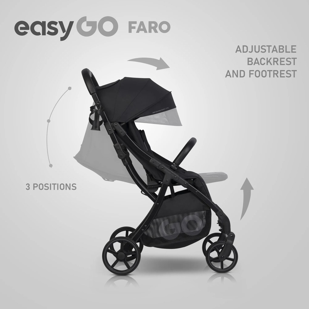 Sportovní kočárek EasyGo Faro Ebony Black