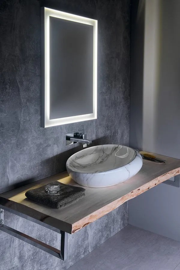 Sapho Sapho, DALMA keramické umyvadlo 68x16,5x44 cm, carrara, MM317