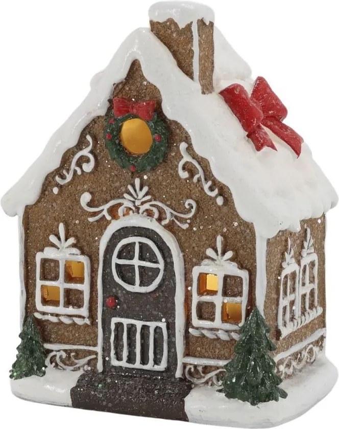 Perníkový domeček Gingerbread Noël LED – 10*7*13 cm / 2xAA